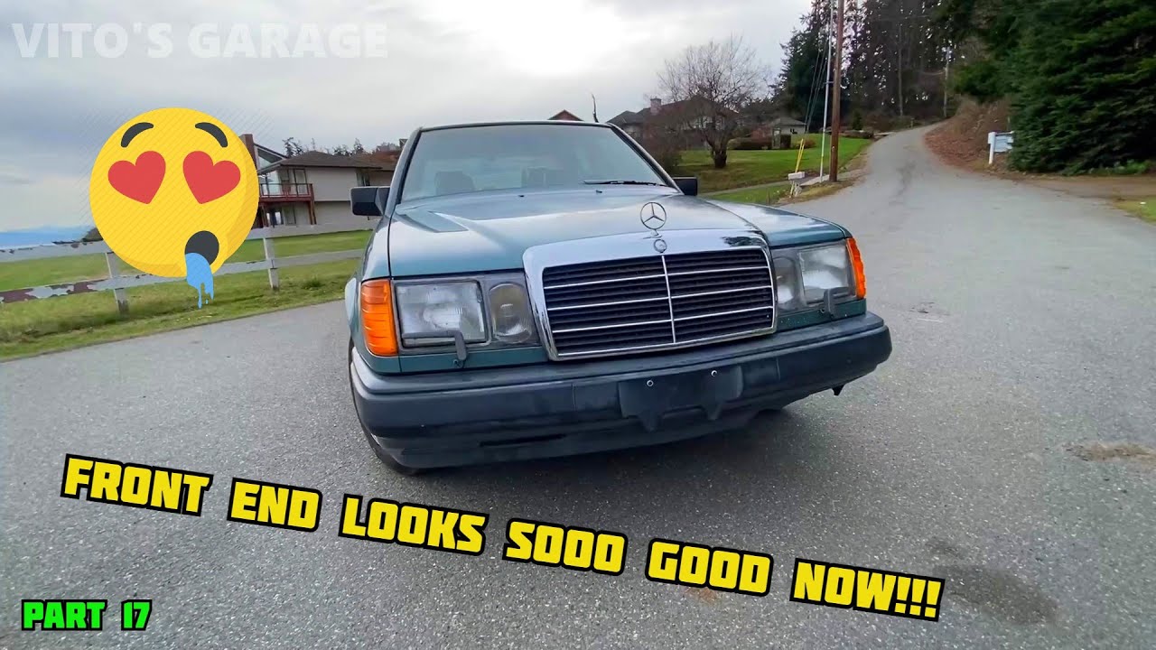 Part 17 Mercedes W124 300E: New Headlight Bezels & Grille!!! - YouTube