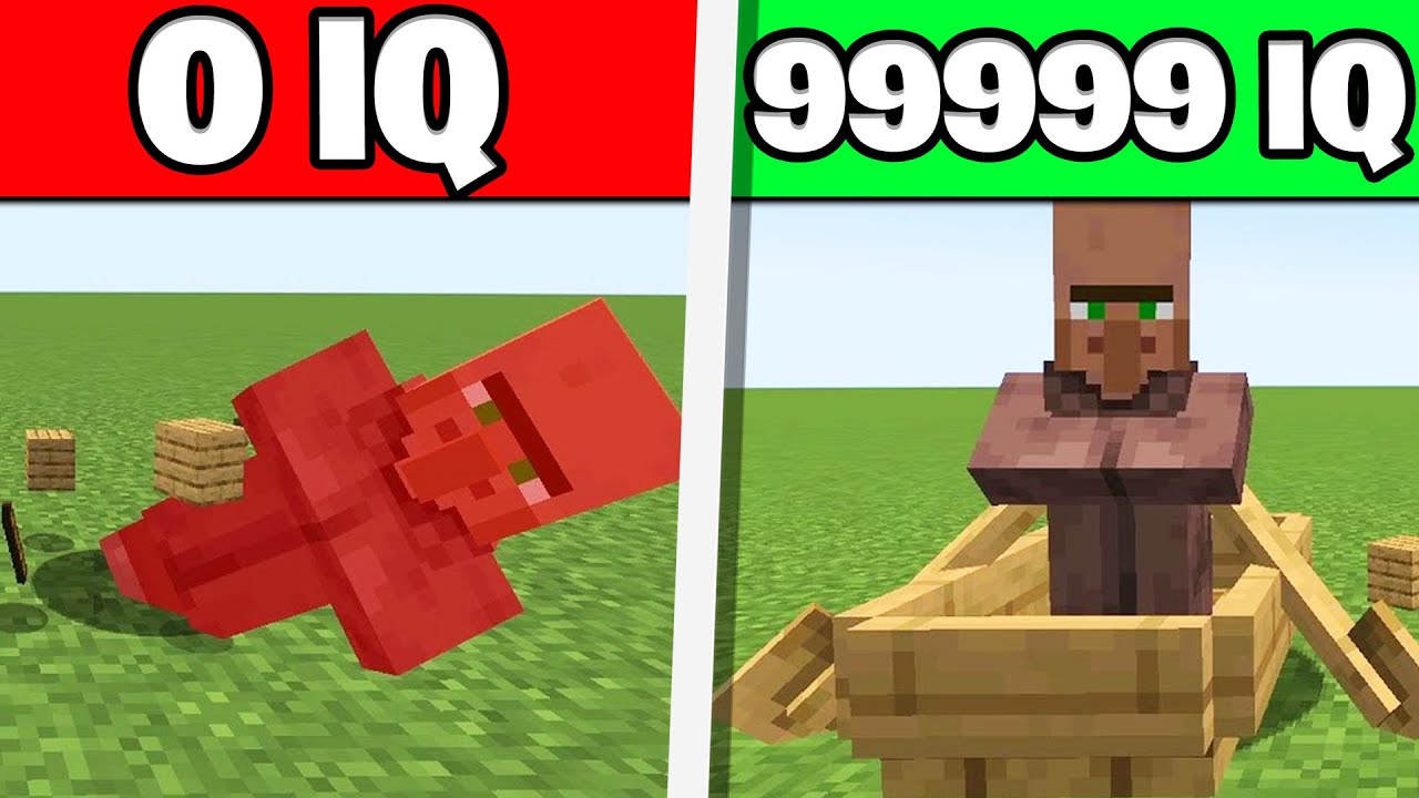 Mincraft cu 0 IQ vs 999999 IQ - YouTube