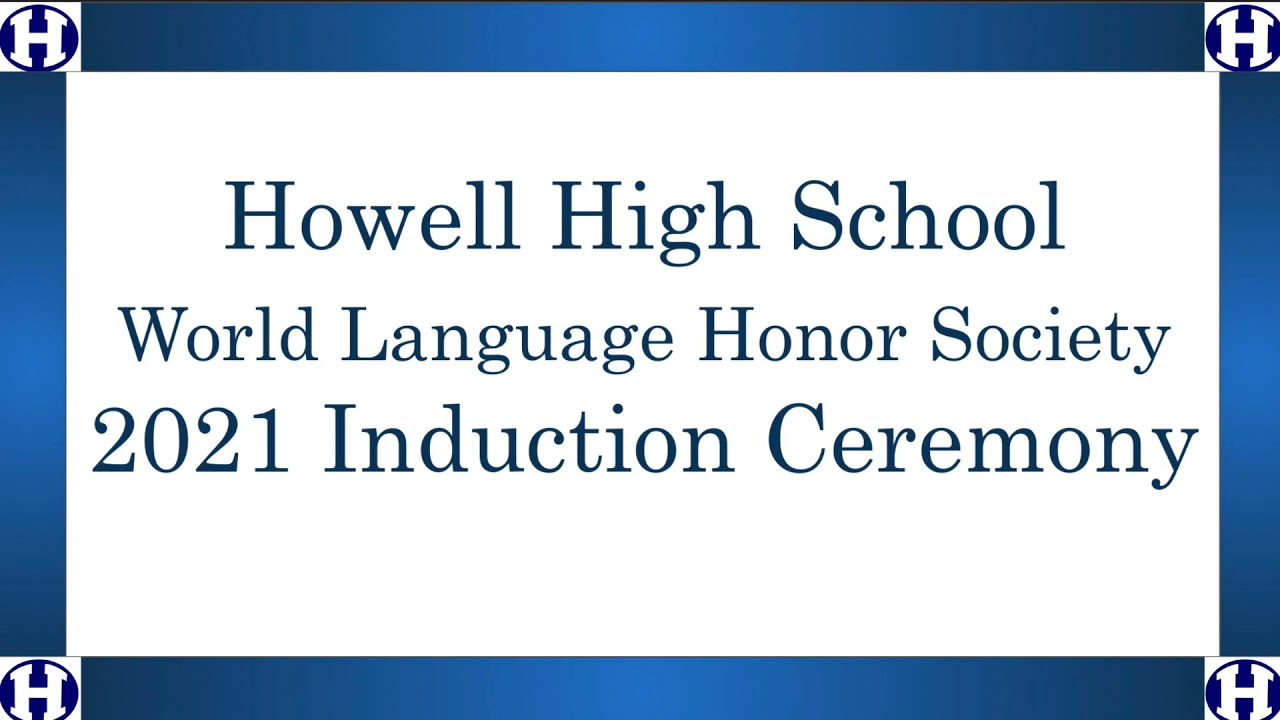 World Language Honor Society - 2021 Induction Ceremony - YouTube