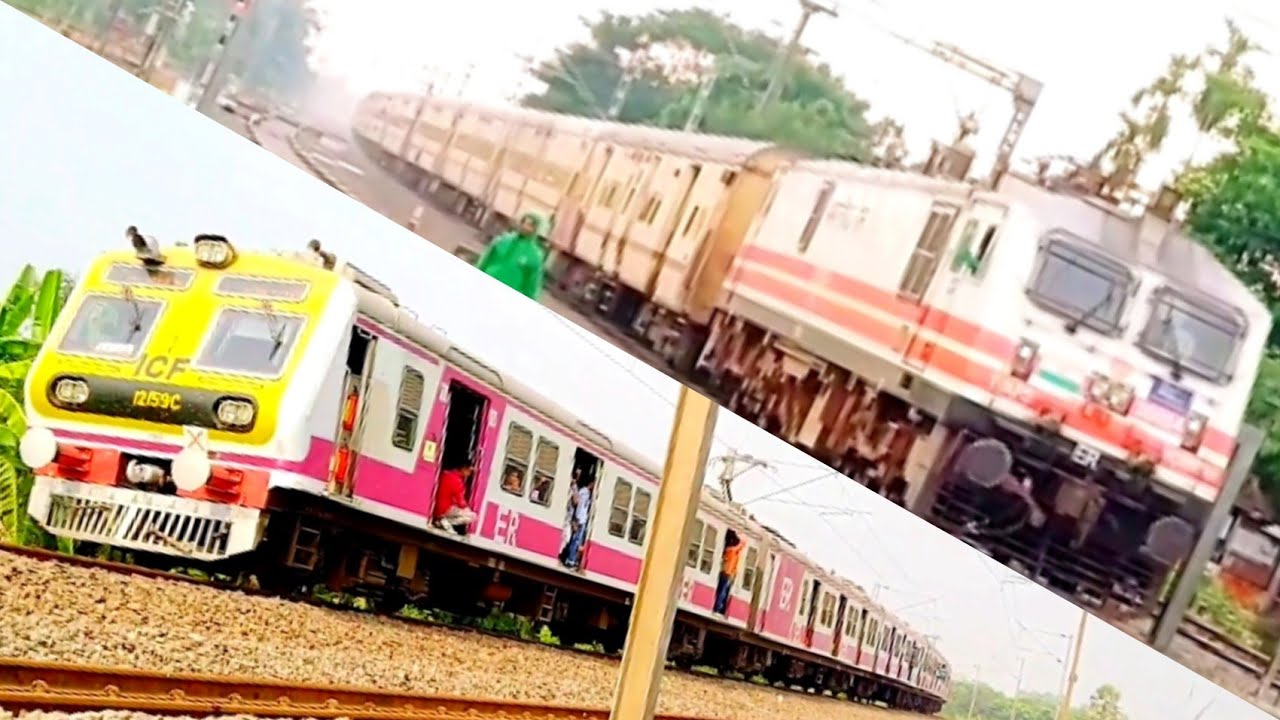 Express & Local train going Very Nice Turning At very Faster #rail # ...