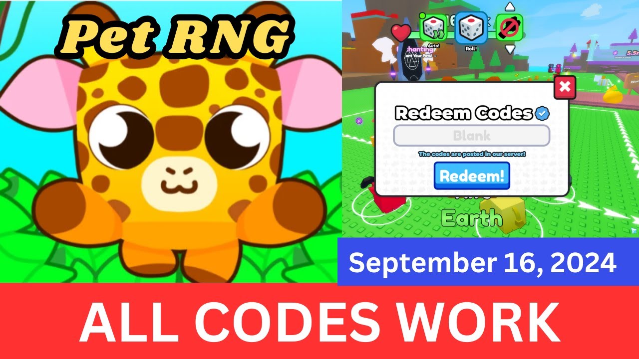 *All Codes Work* Pet RNG ROBLOX, September 16, 2024 - YouTube