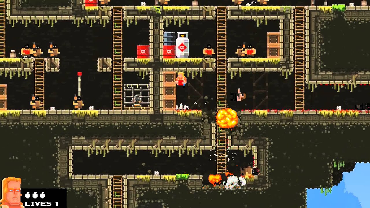 BROFORCE walkthrough part 1 - YouTube