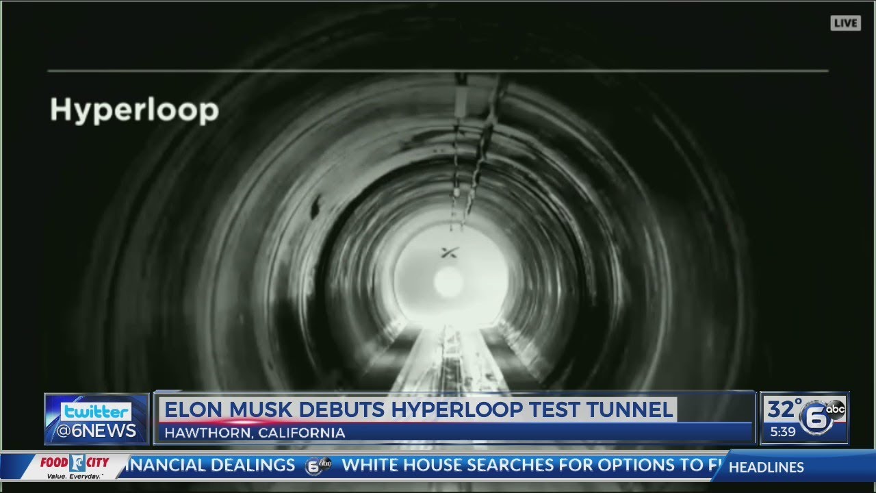 Elon Musk Unveils Underground Tunnel Offers Rides To Vips Youtube