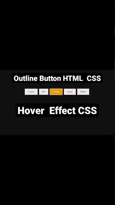 Cara Membuat Outline Button Dengan HTML CSS #mengareit #shorts #htmlcss - YouTube