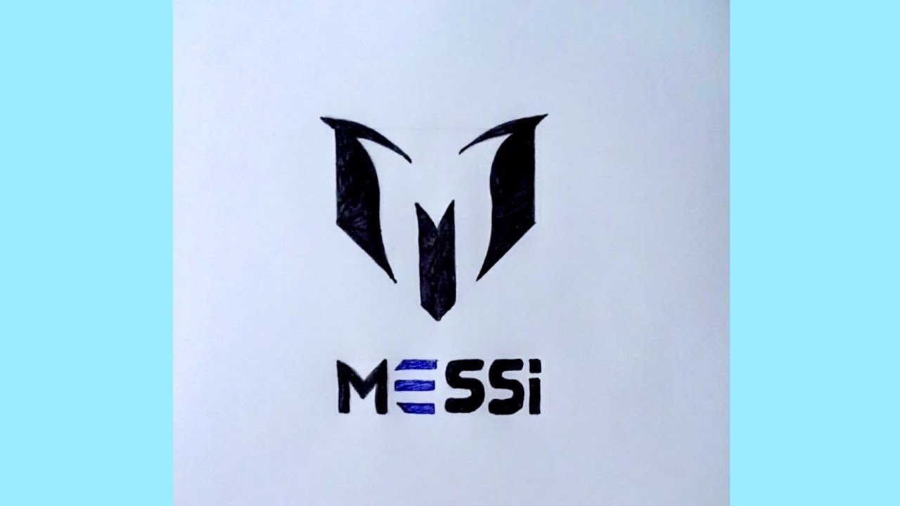 How To Draw Messi Logo || Lionel Messi Logo Drawing Step By Step - YouTube