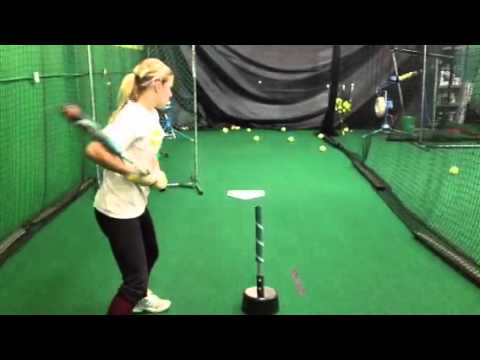 Allison Harvey - Power Line Softball Hitting Drill - YouTube