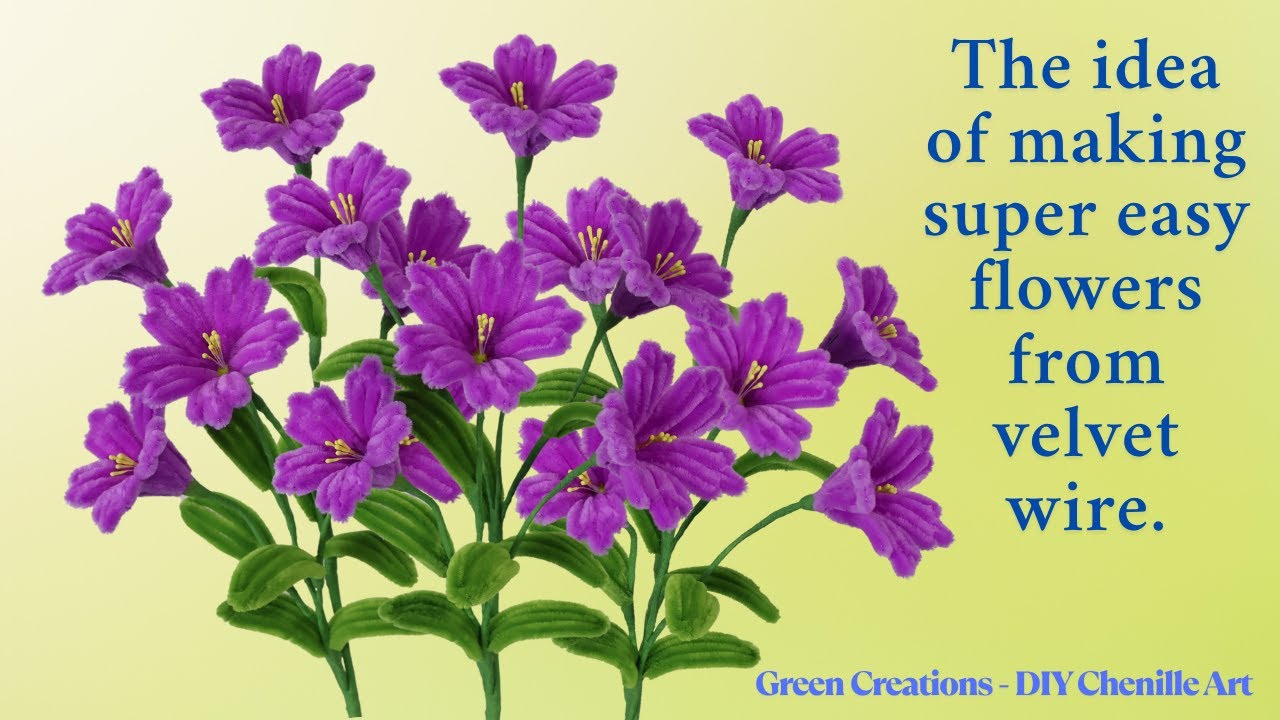 🔹 How to Make Velvet Wire Flowers Easily – Perfect for Beginners!🎨 ...