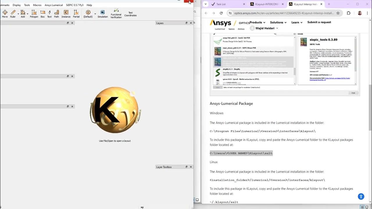 Using KLayout: Installation, Connection to Lumerical, and Introduction ...