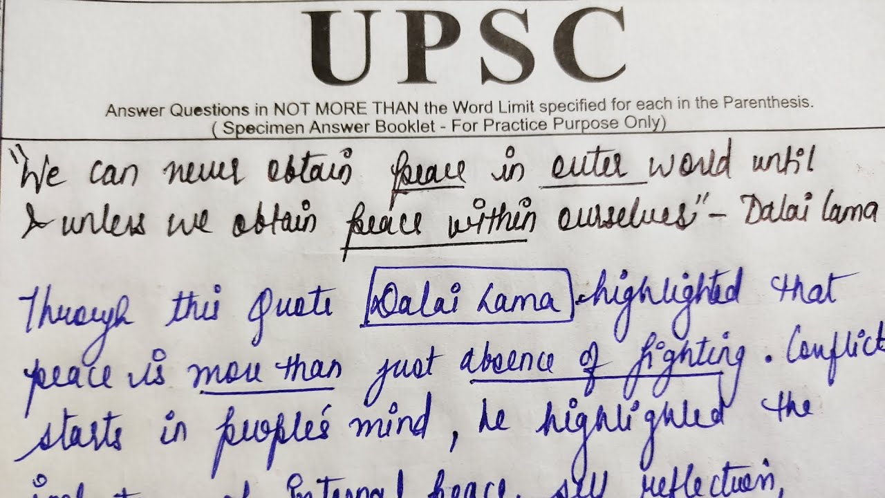 PYQ ANSWER WRITING |UPSC CSE MAINS | #upsc #pyq - YouTube