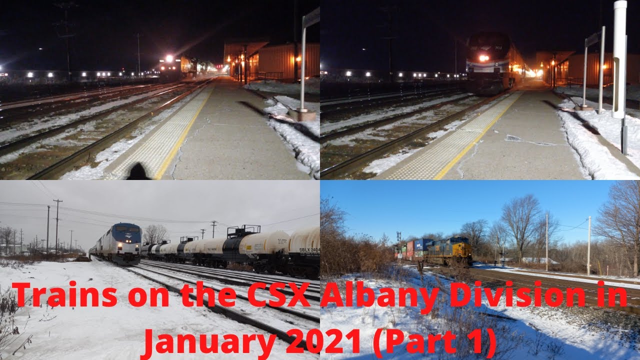Trains on the CSX Albany division in January 2021 (Part 1/?) - YouTube