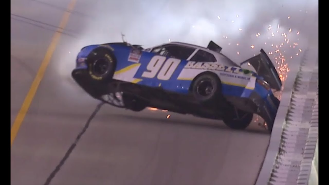 2020 Shady Rays 200 - Ronnie Bassett Jr HARD Crash - Call by PRN - YouTube