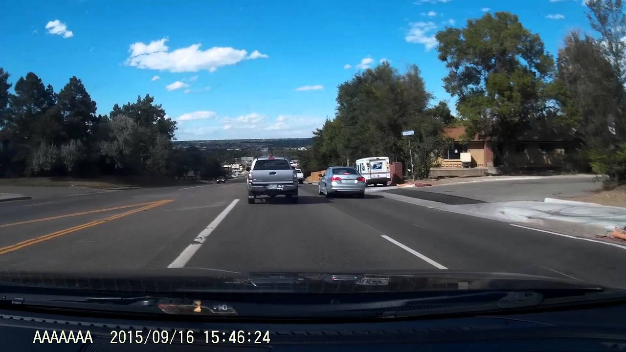 USPS driver drives on sidewalk - YouTube