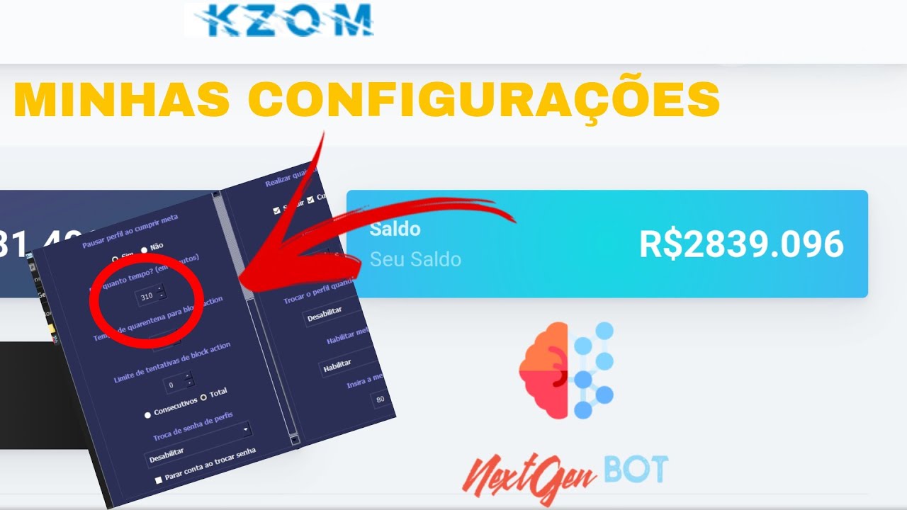 MELHOR CONFIGURAÇÃO DO NEXTGEN BOT | KZOM - YouTube