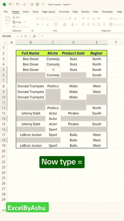 how to fill blank cells in Excel.#excel #exceltips #exceltricks #spreadsheets #workhacks # ...