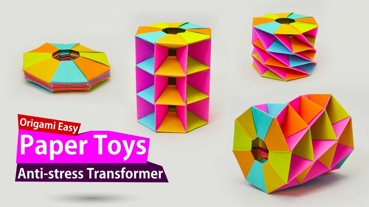 How To Make A Paper Origami Transformer Ball Paper Pinwheel