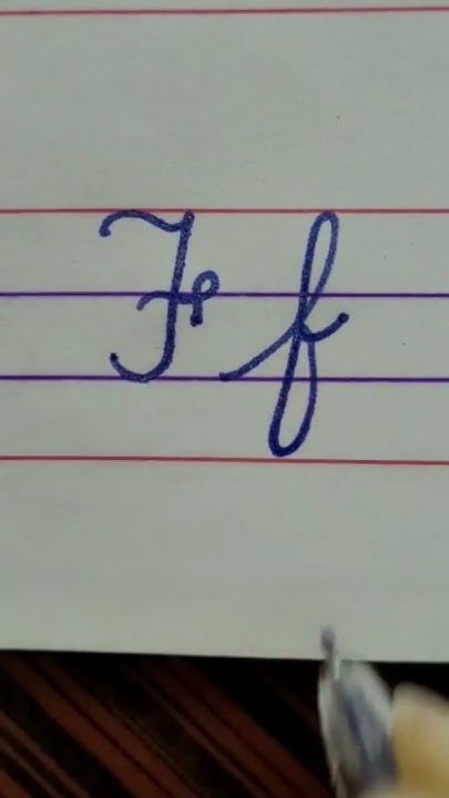 How to write in 4-line English notebook..write cursive letter 'F' capital and small - YouTube
