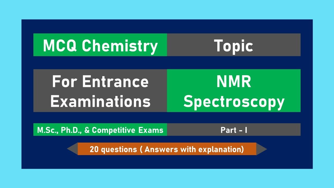 MCQ : NMR spectroscopy : Part - I #nmr - YouTube