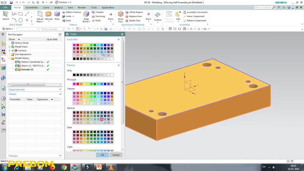 Make 3D mold base using Expressions|NX 10|Mold design - YouTube