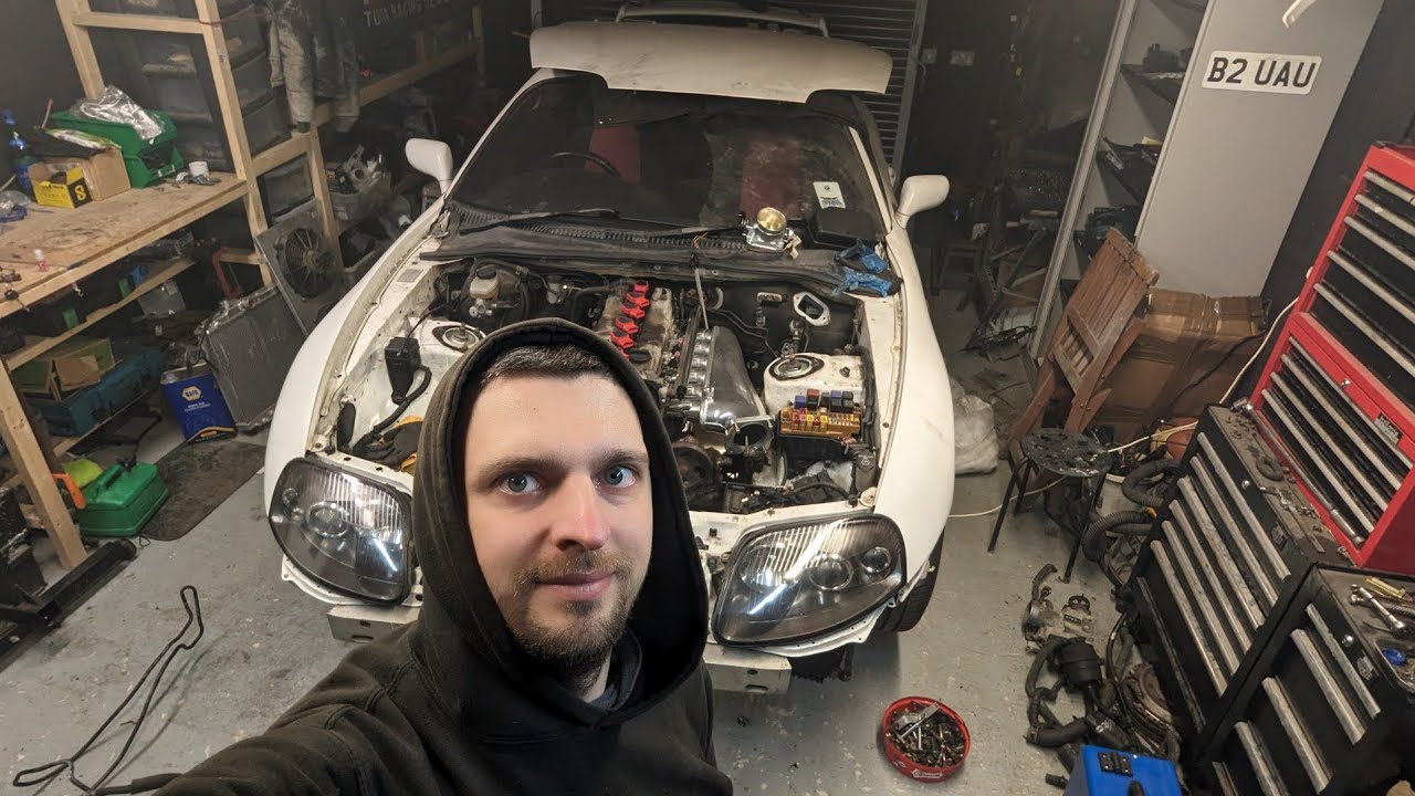 Toyota Supra 2JZ NA-T build progress update! engine is finally in the ...