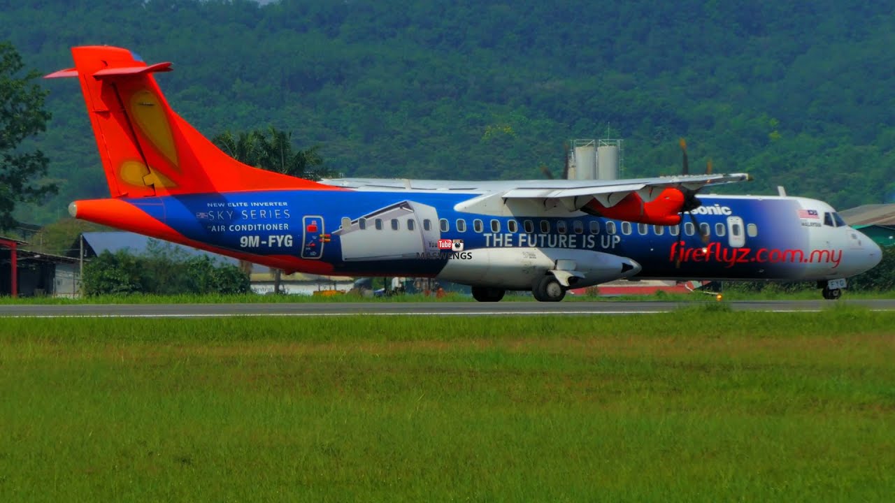 4K ATC PANASONIC Firefly ATR 72-500 9M-FYG Takeoff Subang Skypark ...