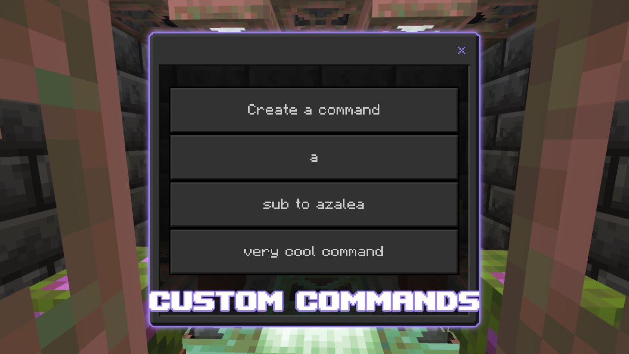 Azalea - New Custom Command Maker | MCPE Essentials Addon (1.20 NEW ...
