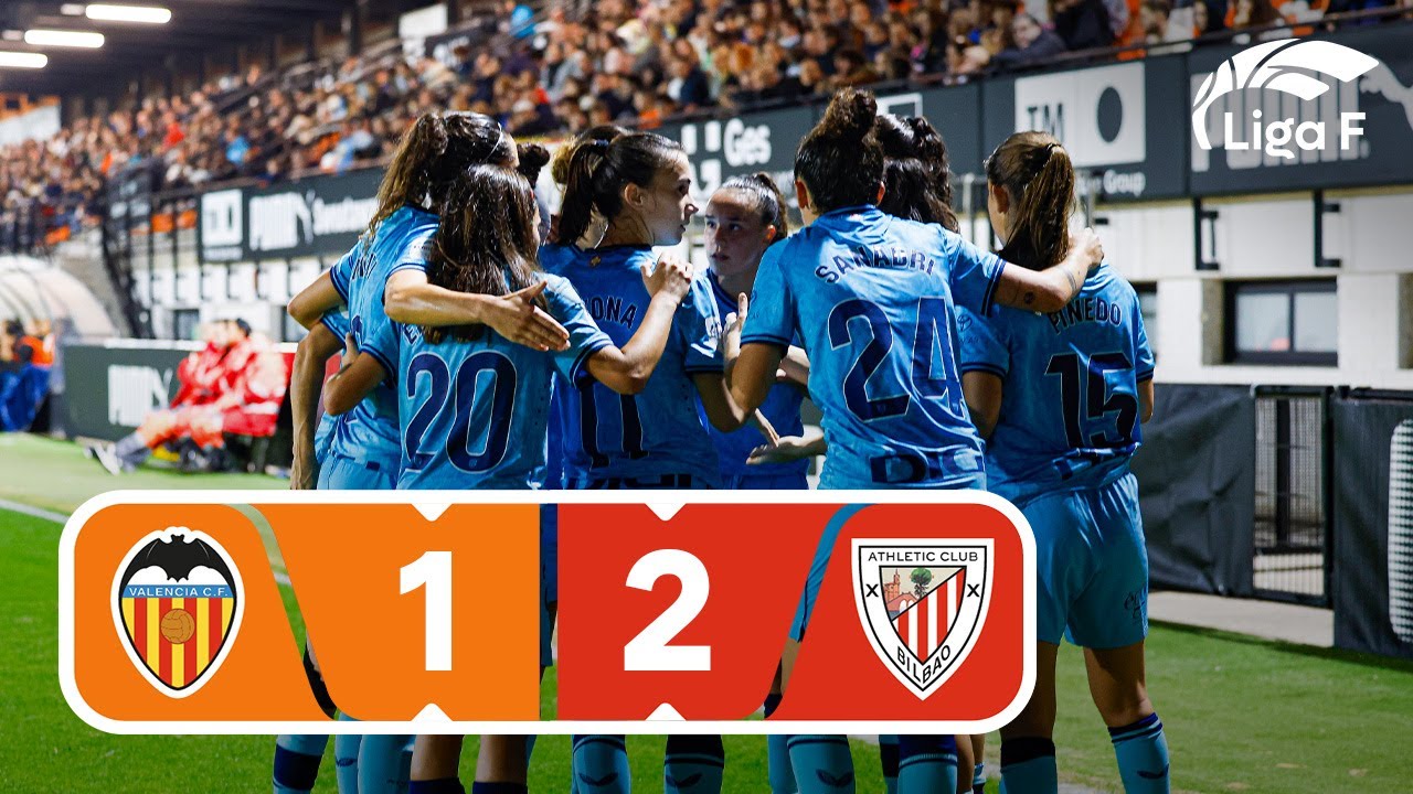 Resumen VCF Femenino vs Athletic Club | Jornada 9 | Liga F - YouTube