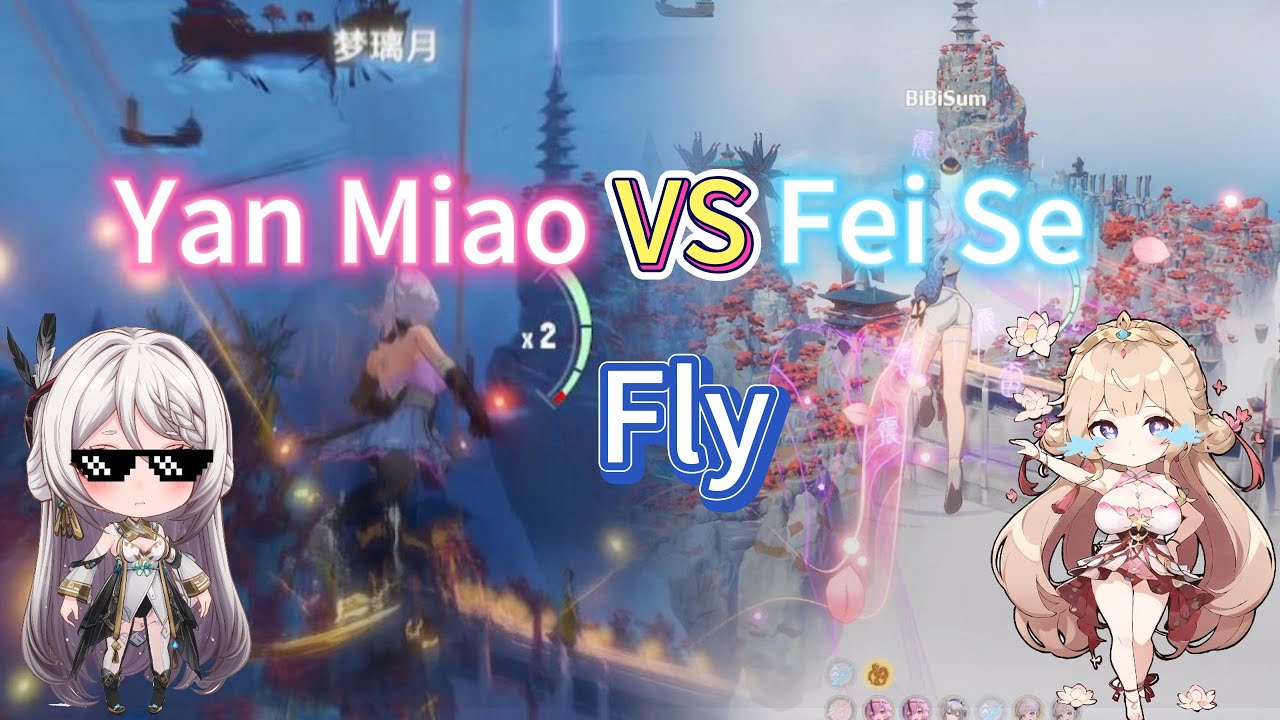 A0Yan Miao VS A0&A5 Fei Se Fly Tower of Fantasy - YouTube