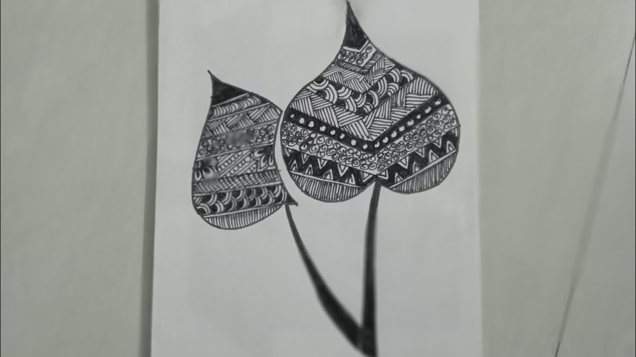 Leaf 🌿 mandala art drawing #leaf mandala art for beginners #mandala art ...