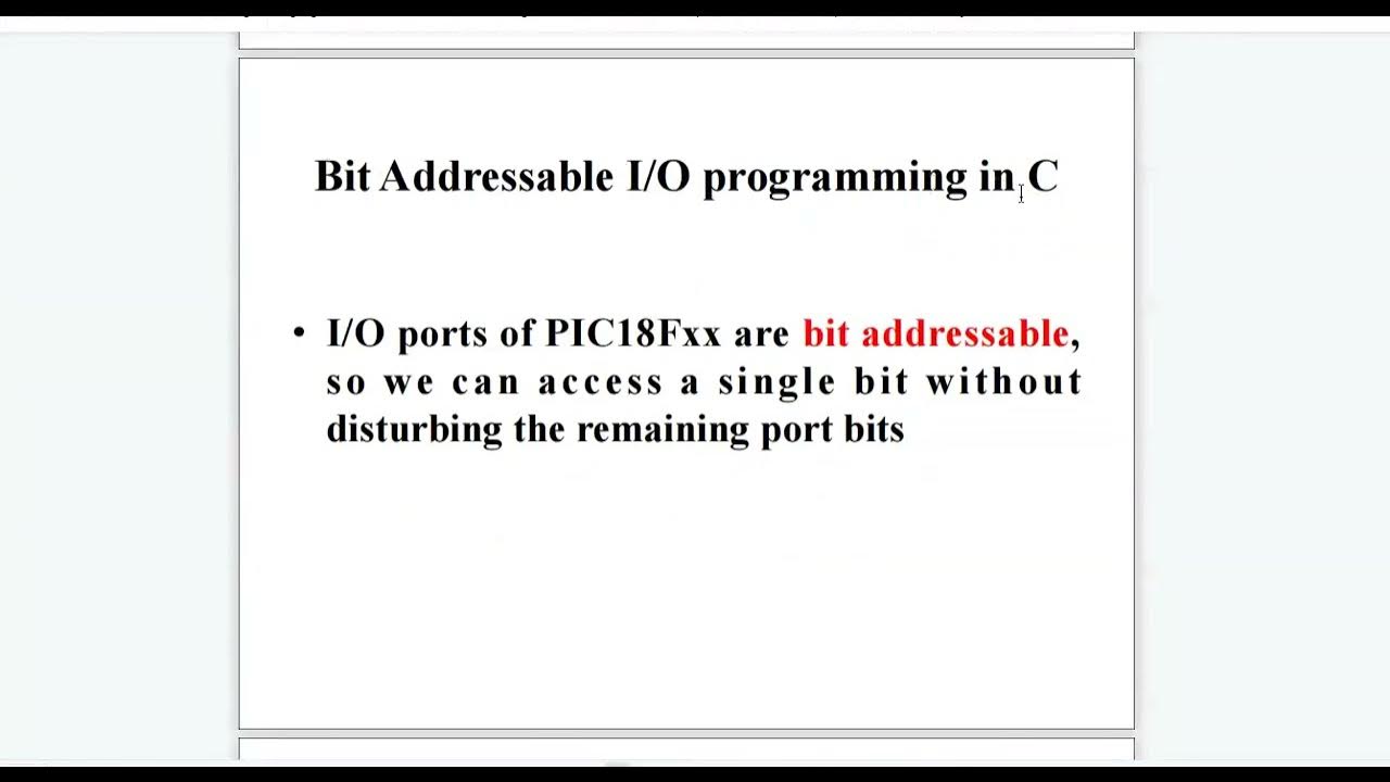Video 30 Programming Of Pic18f Controller Using Embedded C Language