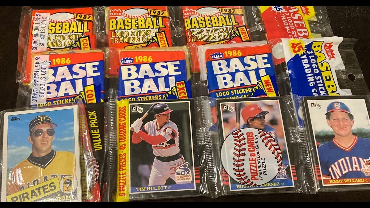 #70 Opening 1985, 1986, and 1987 Baseball Rack Packs (Fleer And Donruss ...