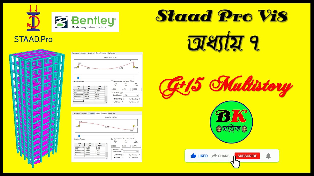 Full Staad Pro Tutorial G+15 - YouTube