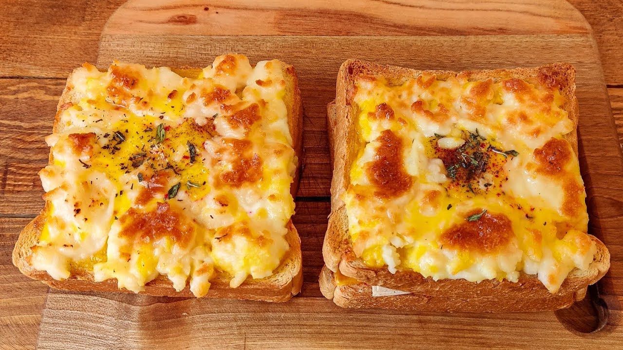 Crispy egg pizza toast recipe/easy It's so delicious and very tasty ...