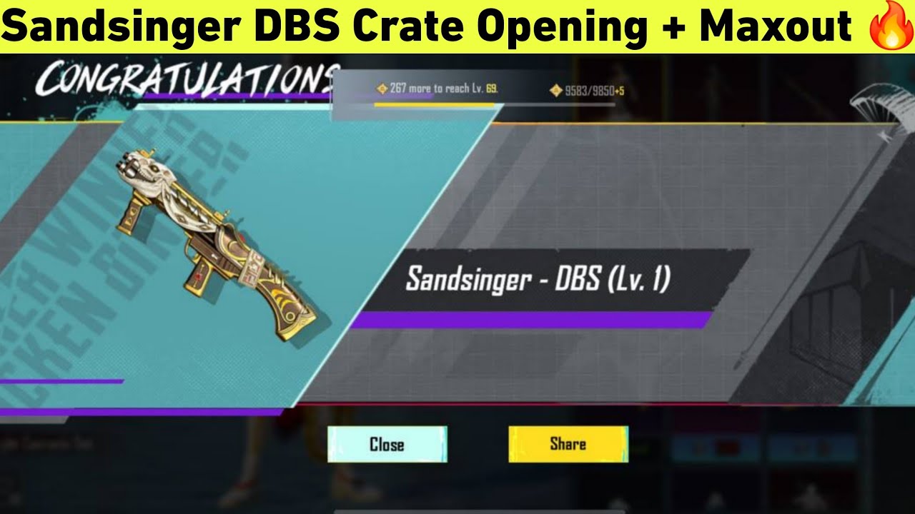 😍New Lucky Spin Crate Opening BGMI | Sandsinger DBS Crate Opening - YouTube