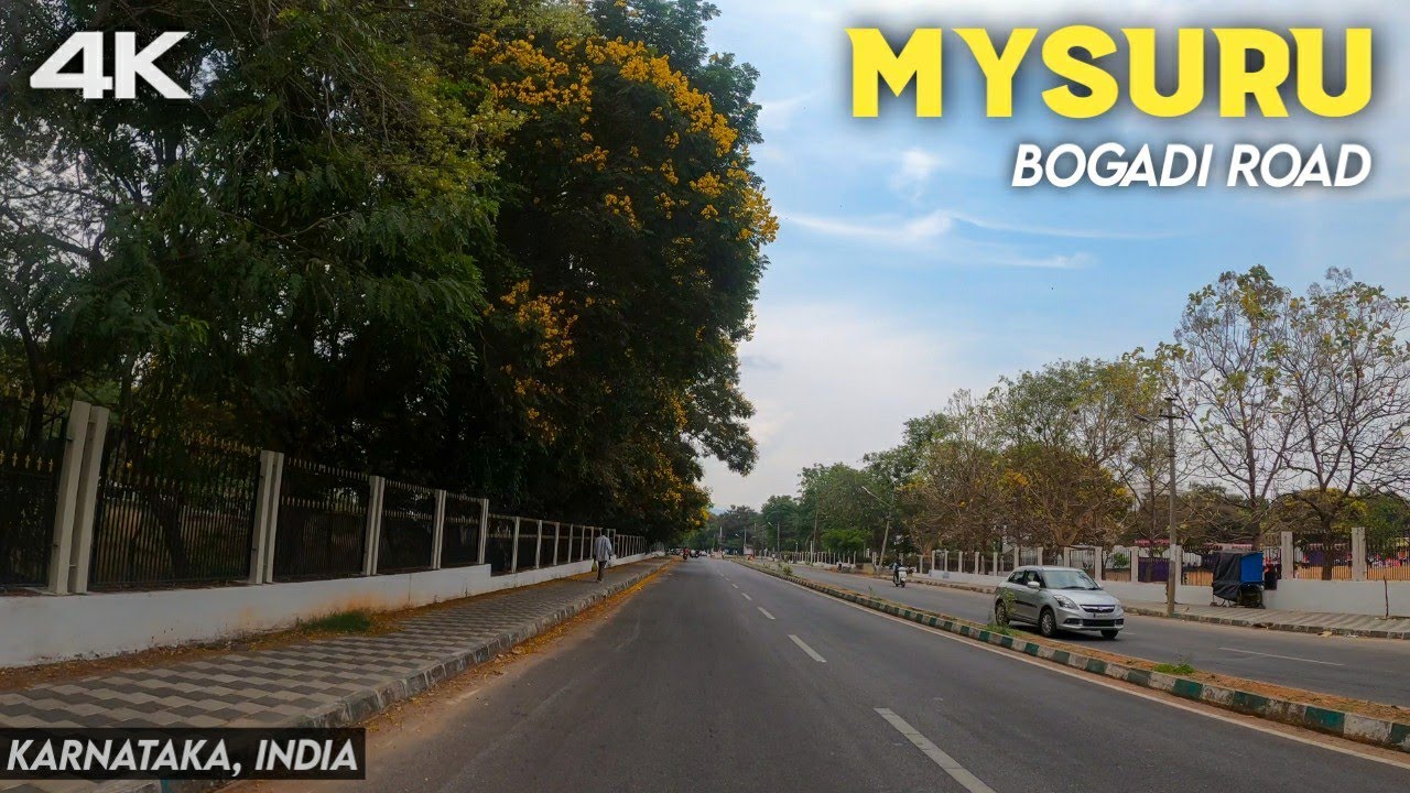 Mysore 4K | Bogadi Road | University of Mysore | City Tour - YouTube