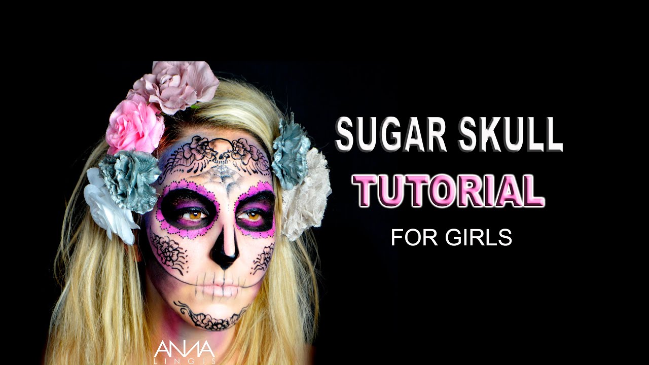 Sugar Skull Tutorial for Girls - YouTube