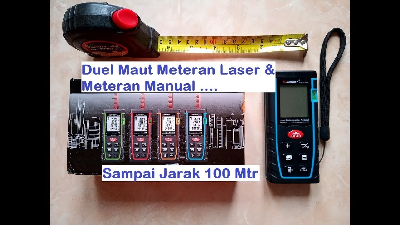 Meteran Laser Digital SNDWAY upto 100 Mtr - YouTube