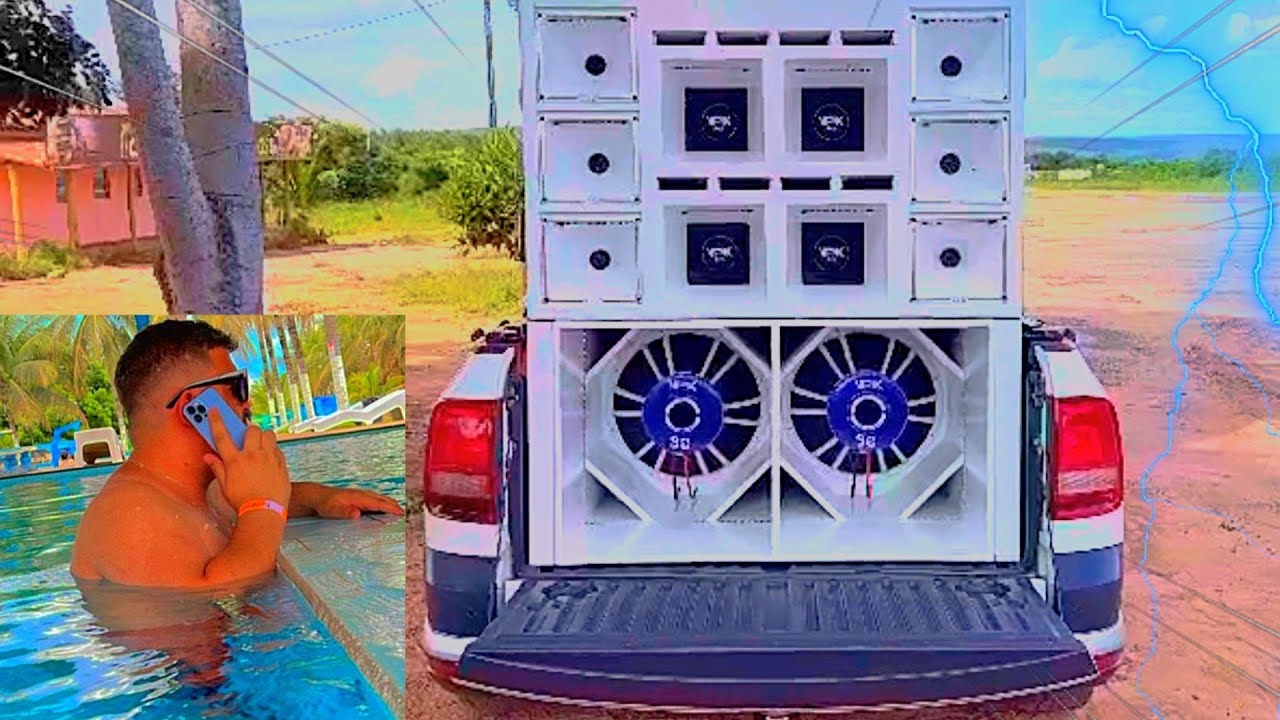 Alto Falante Grave QVS VPK 90 2000 rms 18 pol! tocando forte paredinha som nordeste # ...