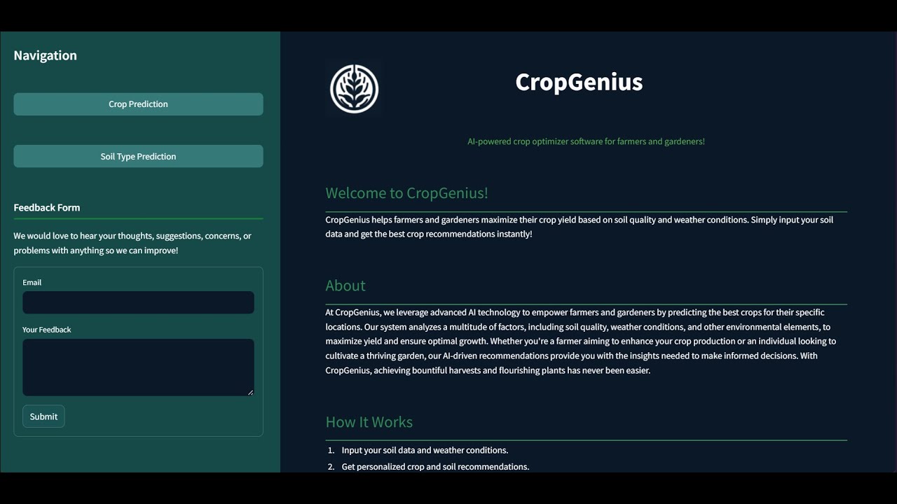 CropGenius - AI-powered crop optimizer software for farmers and gardeners! - YouTube
