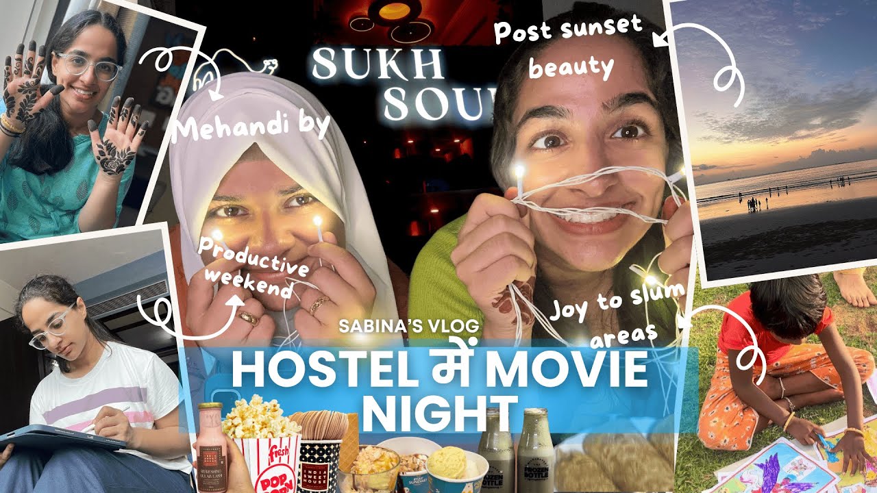 🌟Hostel में Movie Night || Productive Weekend 🌟 #youtube #trending # ...