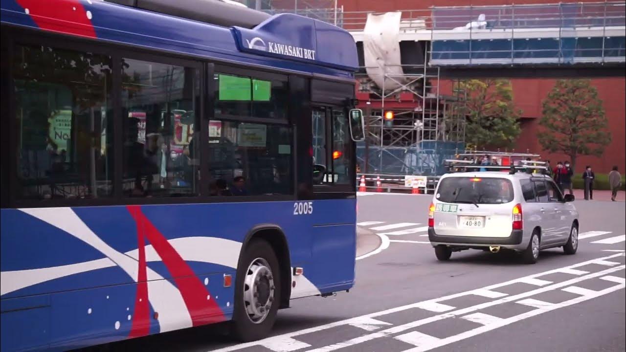 神奈川バス協会 バス利用感謝デー2023 車両回送 (臨港バスの川崎BRT専用 連接バス) - YouTube