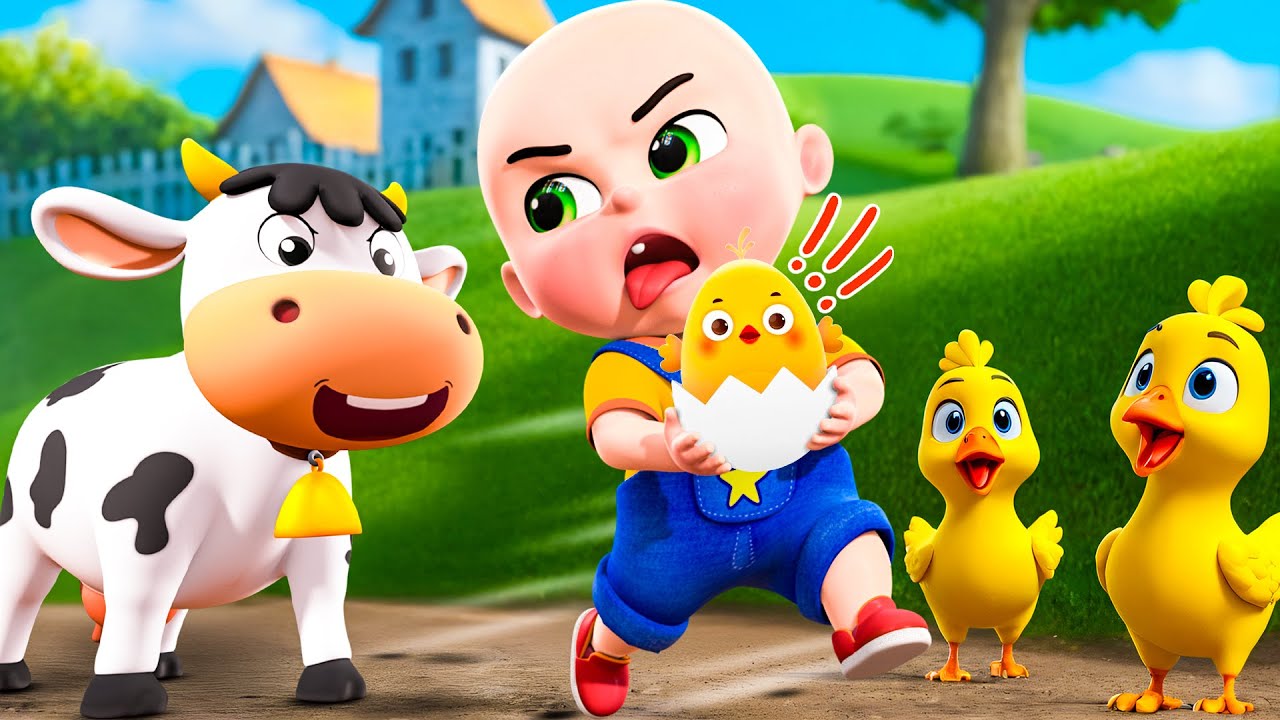 Baby Bobo Stolen Chicks Egg | Lola The Cow song | Old Macdonald ...