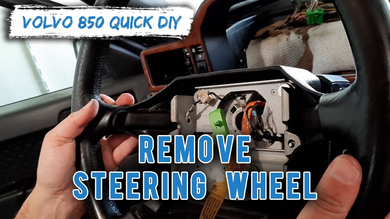 How To Remove Steering Wheel Volvo 850 QUICK DIY - YouTube