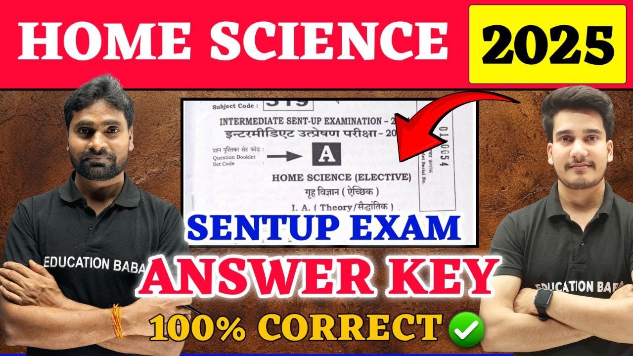 Home Science Class 12 Sentup Exam Answer Key | Home Science Class 12 ...