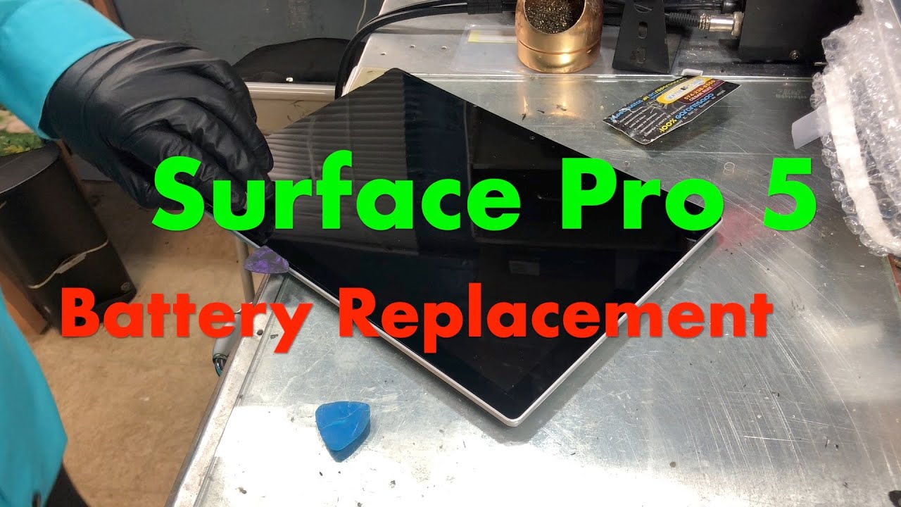 Microsoft Surface Pro 5 or 6 Battery Replacement. Disassemble steps ...