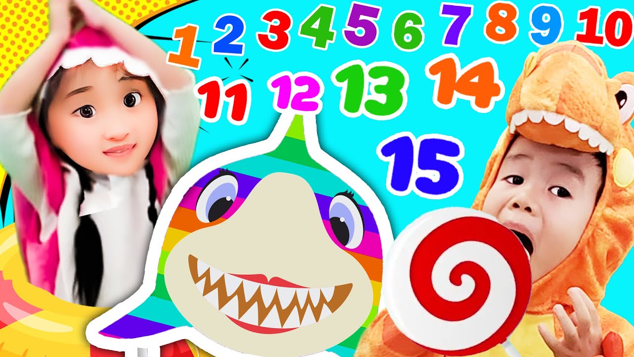 Baby Shark Counting Song 1-10! and Baby Shark Numbers Edition 11 - 15 ...