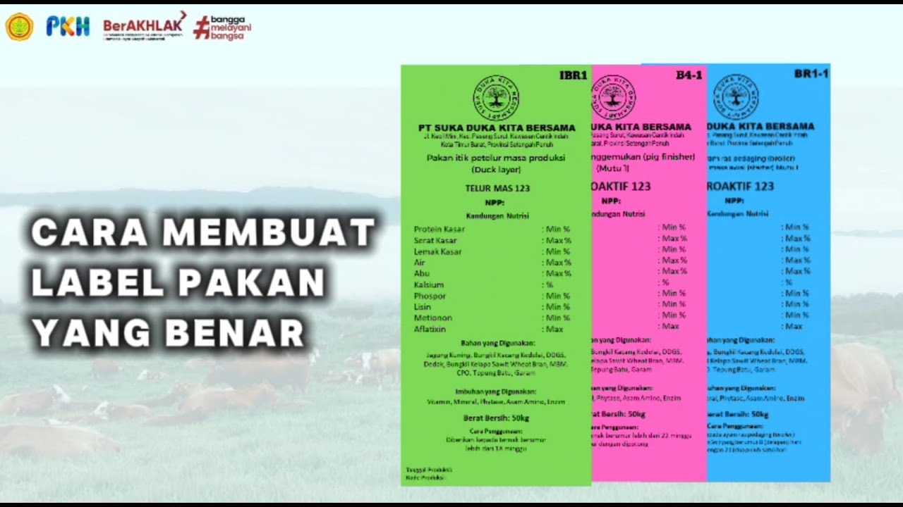 VIDEO TUTORIAL CARA MEMBUAT LABEL PAKAN YANG BENAR - YouTube