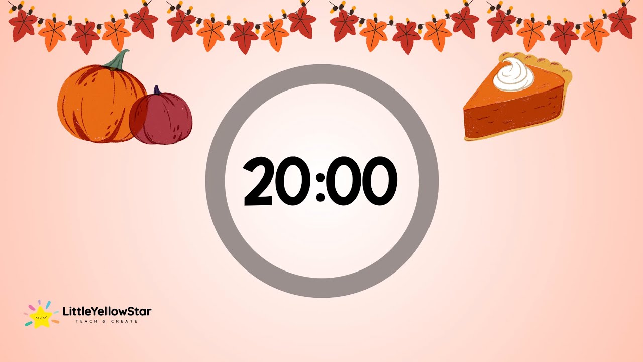 Calm Fall Vibe – 20 Minutes Countdown Timer With Pumpkin Spice Calm ...