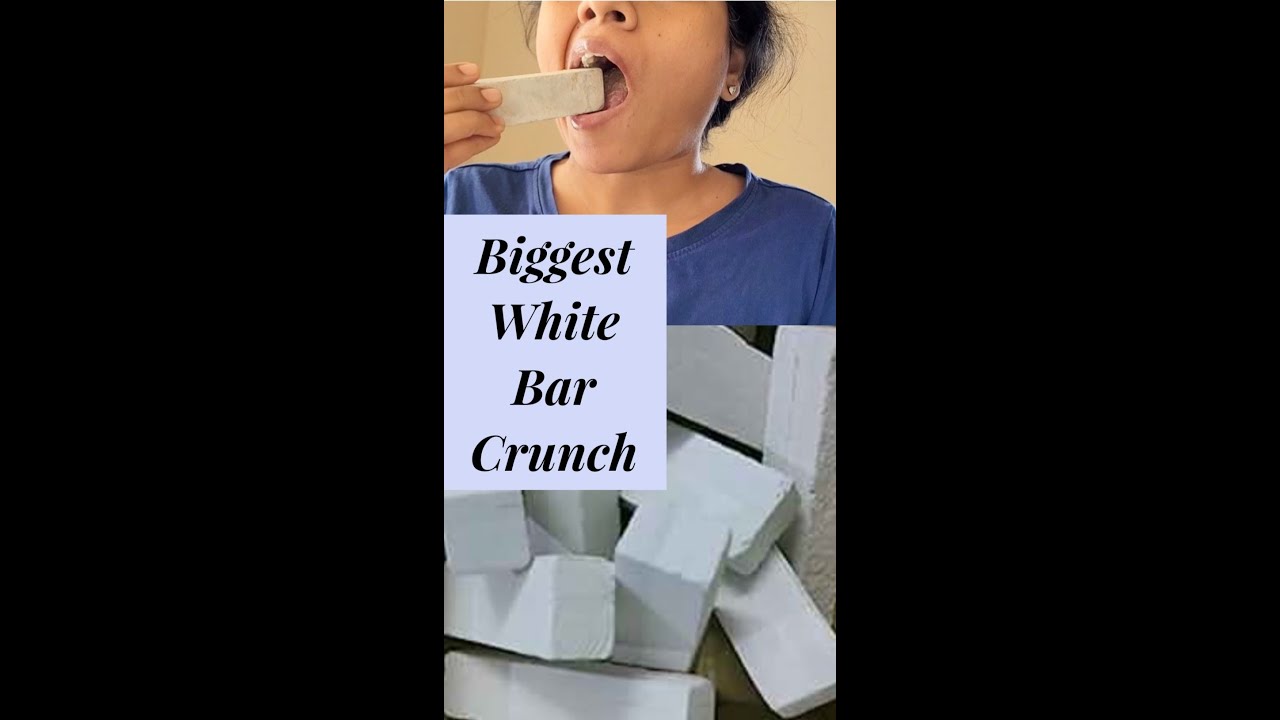 ASMRcrunch//BIGGEST WHITE BAR CRUNCH #viral #asmr #asmreating # ...