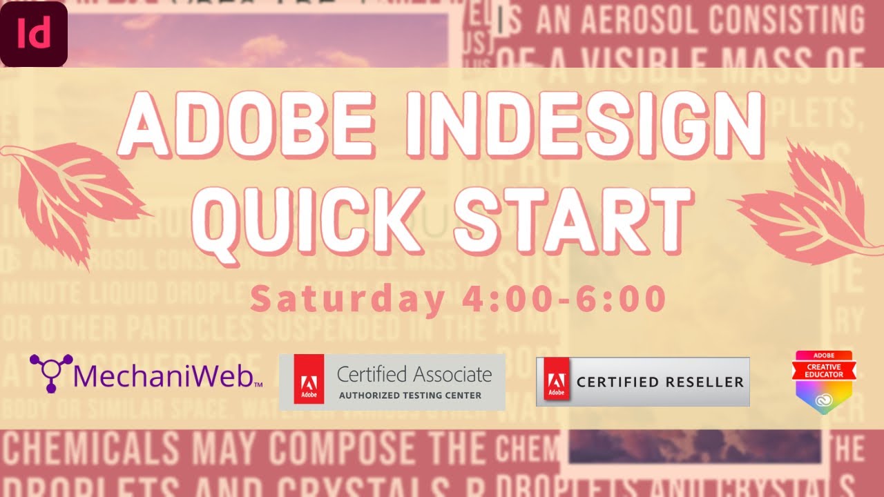 Adobe InDesign Quick Start - YouTube