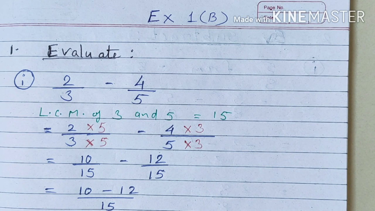 Rational Numbers Ex1(B) Part1 - YouTube